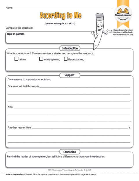 Free Printable Graphic Organizers for Writing - Studentreasures Blog