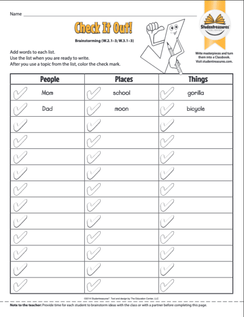 Useful Writing And Editing Checklists For Elementary Schoolers ...