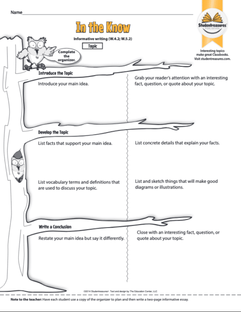 Free Printable Graphic Organizers for Writing - Studentreasures Blog